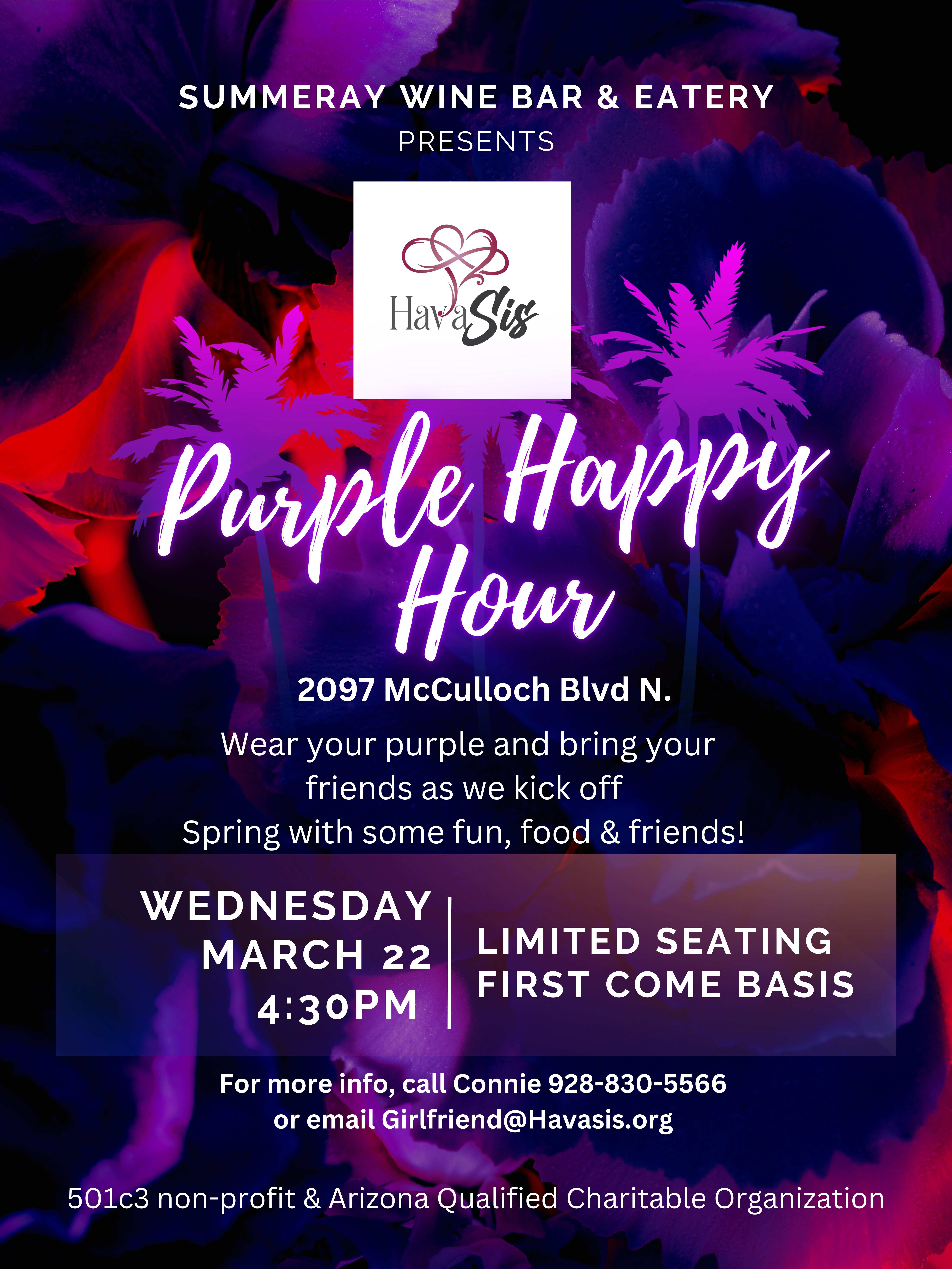 RiverScene Magazine | HAVASIS PURPLE HAPPY HOUR